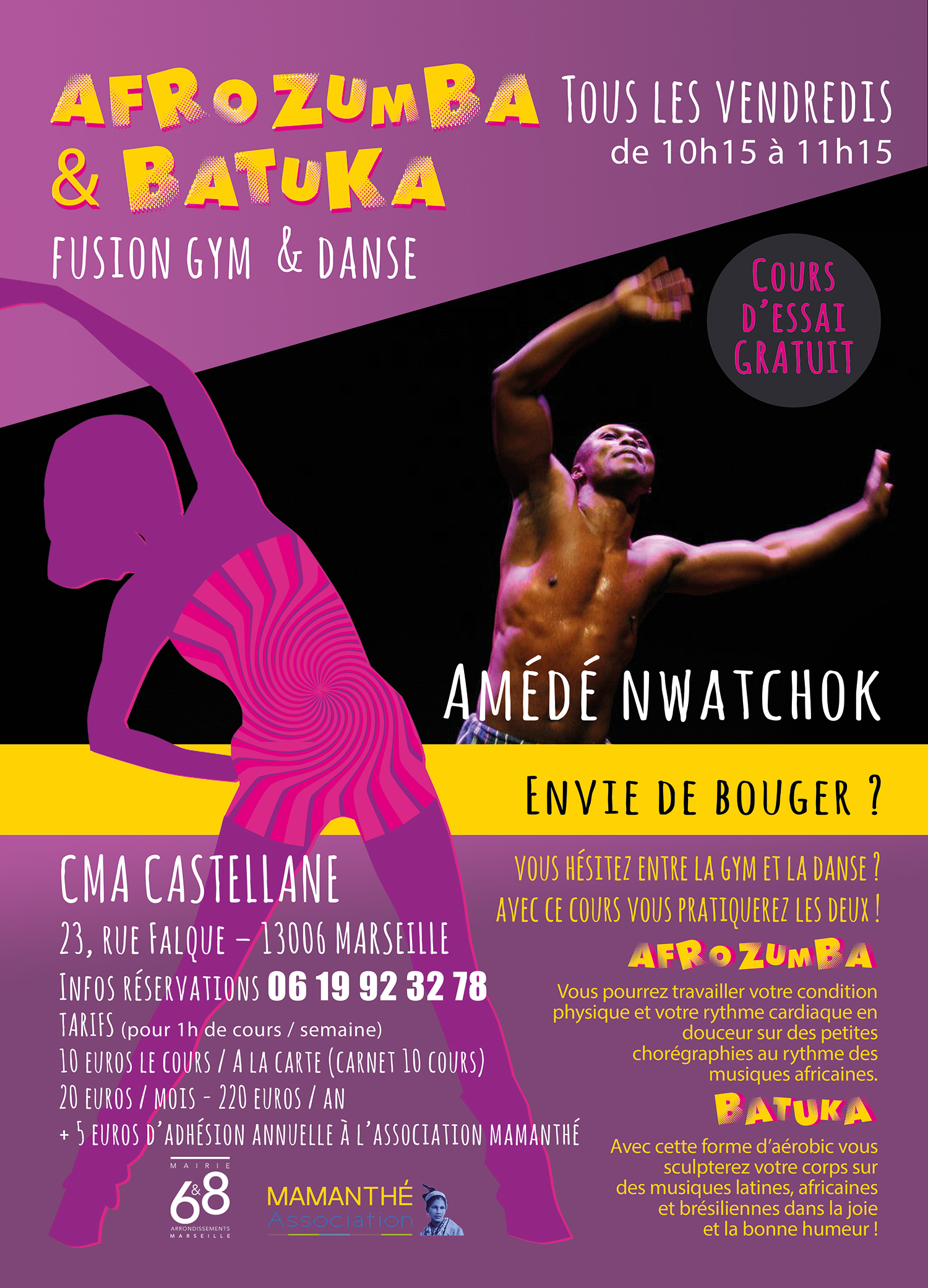 Nouveau cours hebdomadaire avec Amédé Nwatchok – Afro zumba & Batuka ...